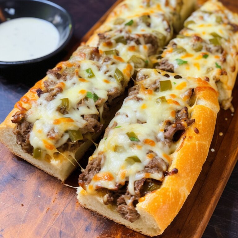 Philly Cheesesteak Cheesy Bread - Life with Jeviko