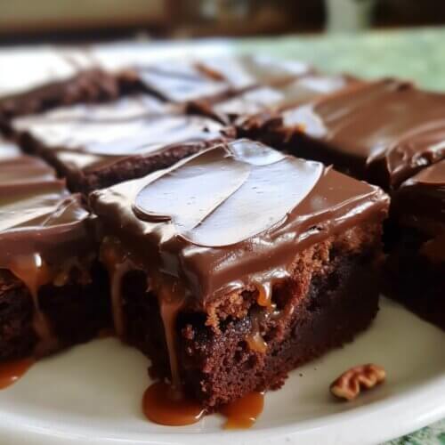 Easy Texas Turtle Sheet Cake - Life with Jeviko