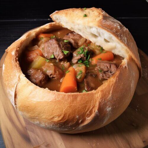 BEEF STEW IN A BREAD BOWL - Life with Jeviko