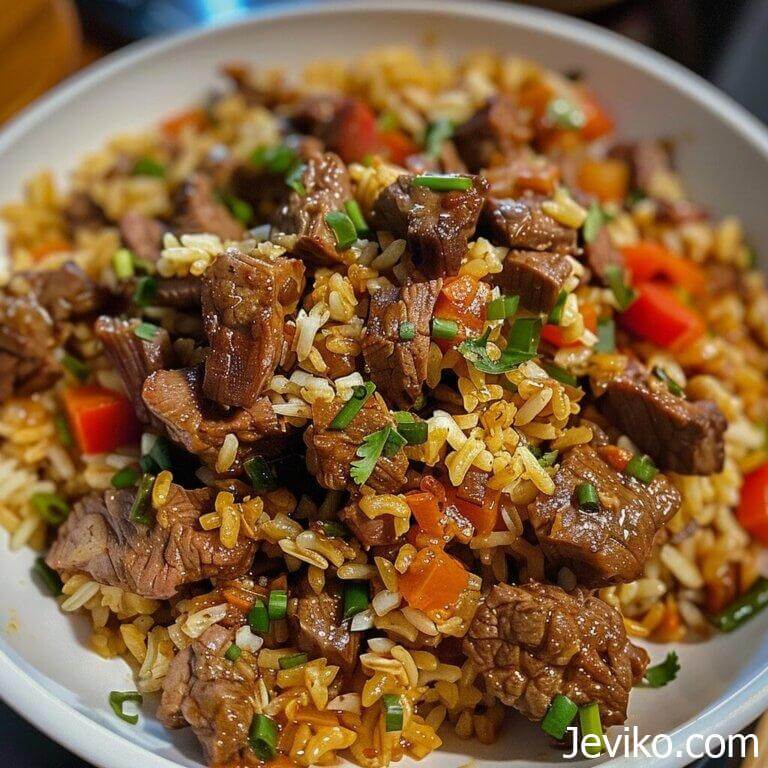SEASONED BEEF AND RICE - Life with Jeviko