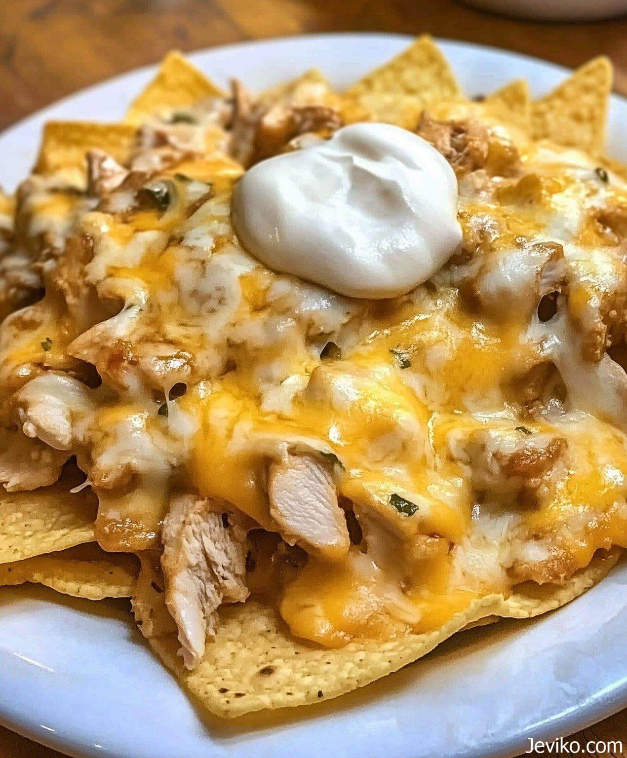 CROCK POT CREAMY CHICKEN NACHOS - Life with Jeviko