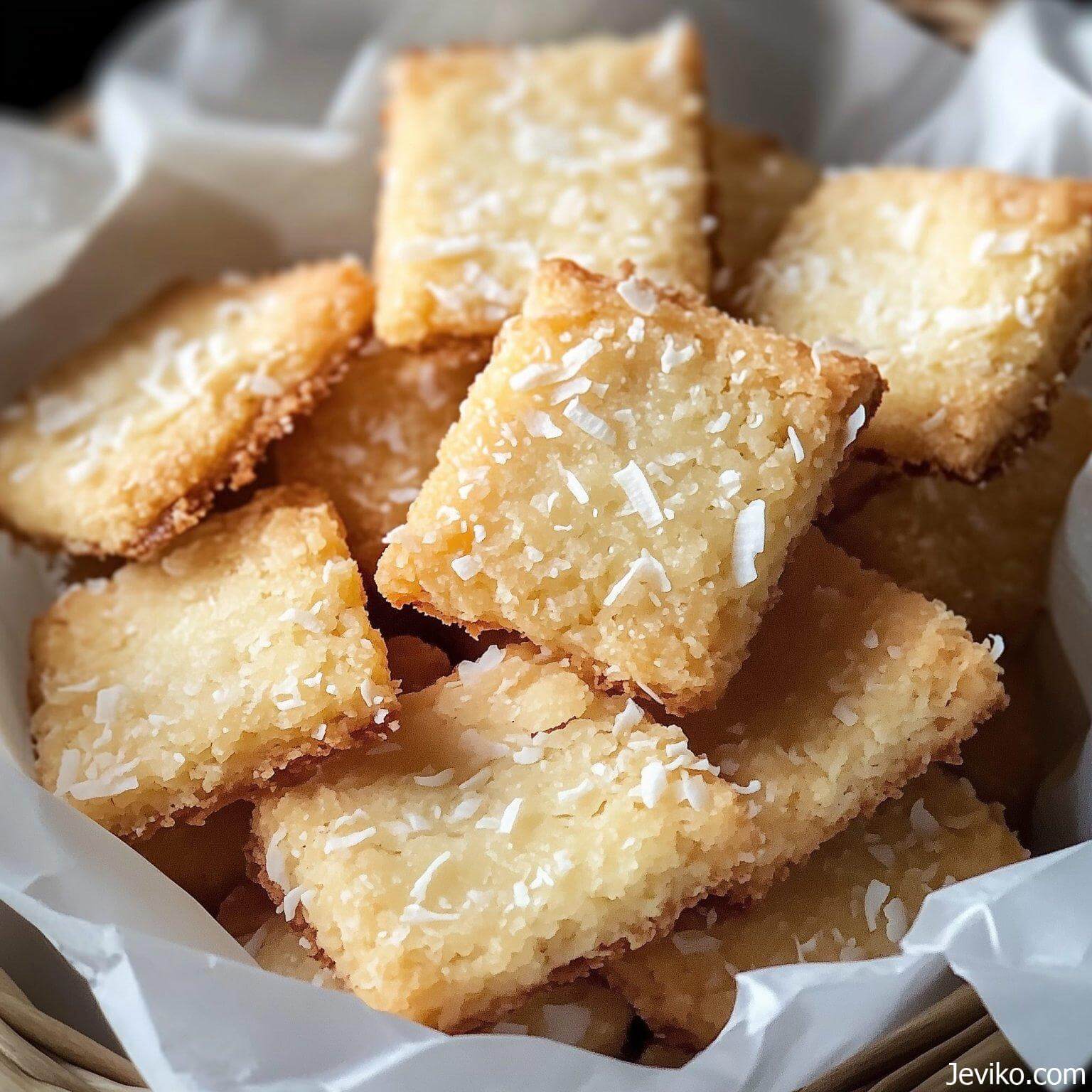 Easy Coconut Shortbread Cookies - Life with Jeviko