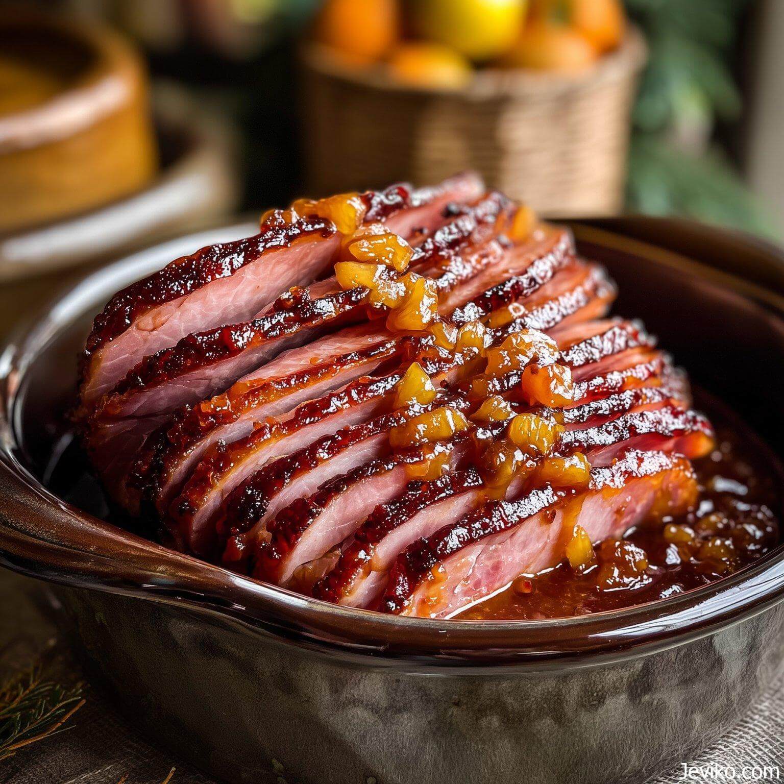 Slow Cooker Amish Christmas Ham - Life with Jeviko