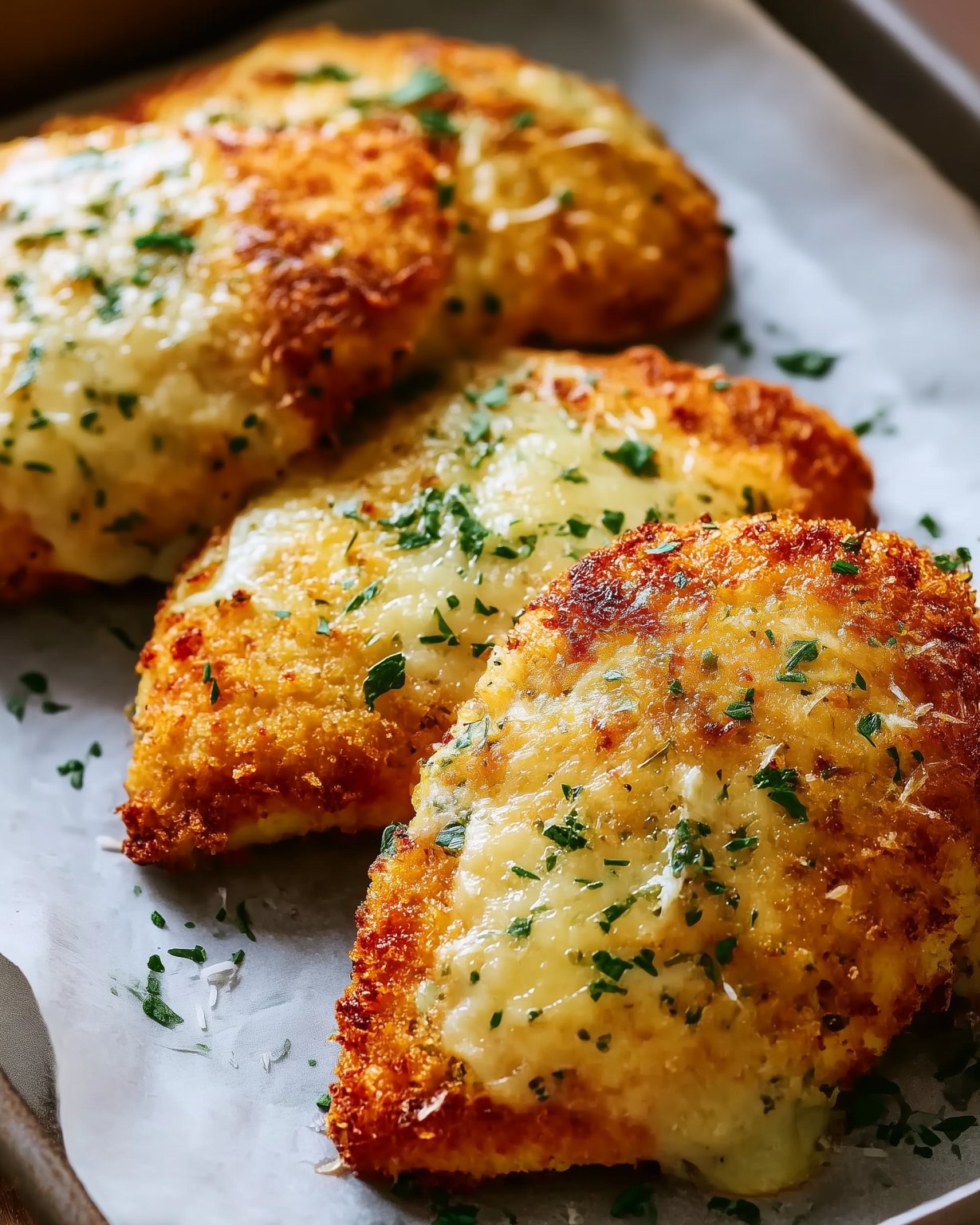 Baked Garlic Parmesan Chicken Cutlets With Melted Cheese - Life with Jeviko